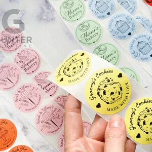 Custom Logo Stickers: Home Baker Labels, Small Business Stickers - Etsy