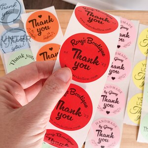 Custom Thank You STICKERS, Packaging Sticker, Choose and Customize a ...
