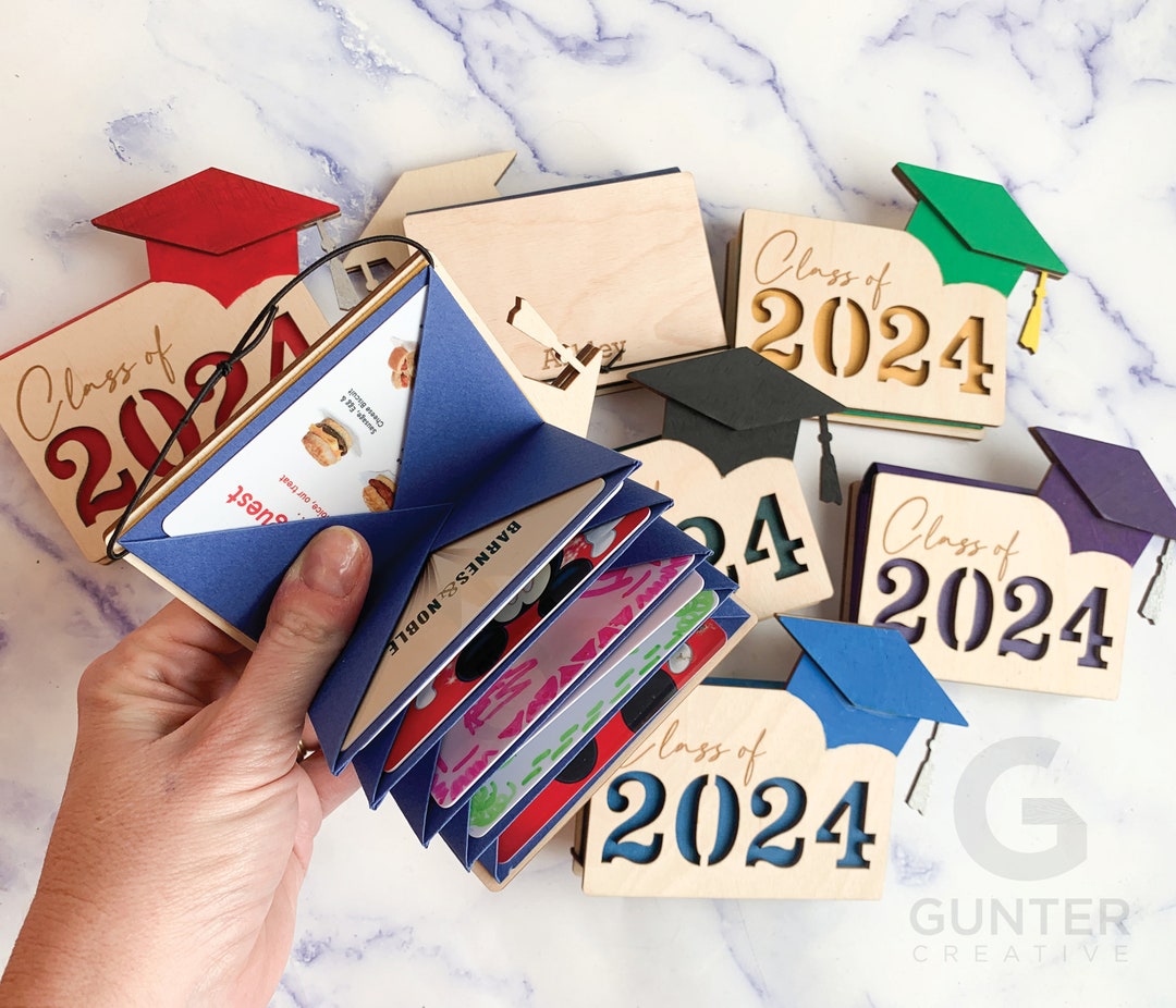 Gift Card Holder for Graduate, Personalized Folded Paper Book, for ...