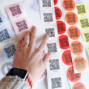 Custom 2” QR Code Stickers, QR Labels for Packaging, Parties ...