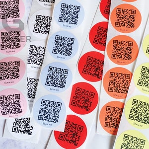 Custom 2” QR Code Stickers, QR Labels for Packaging, Parties ...