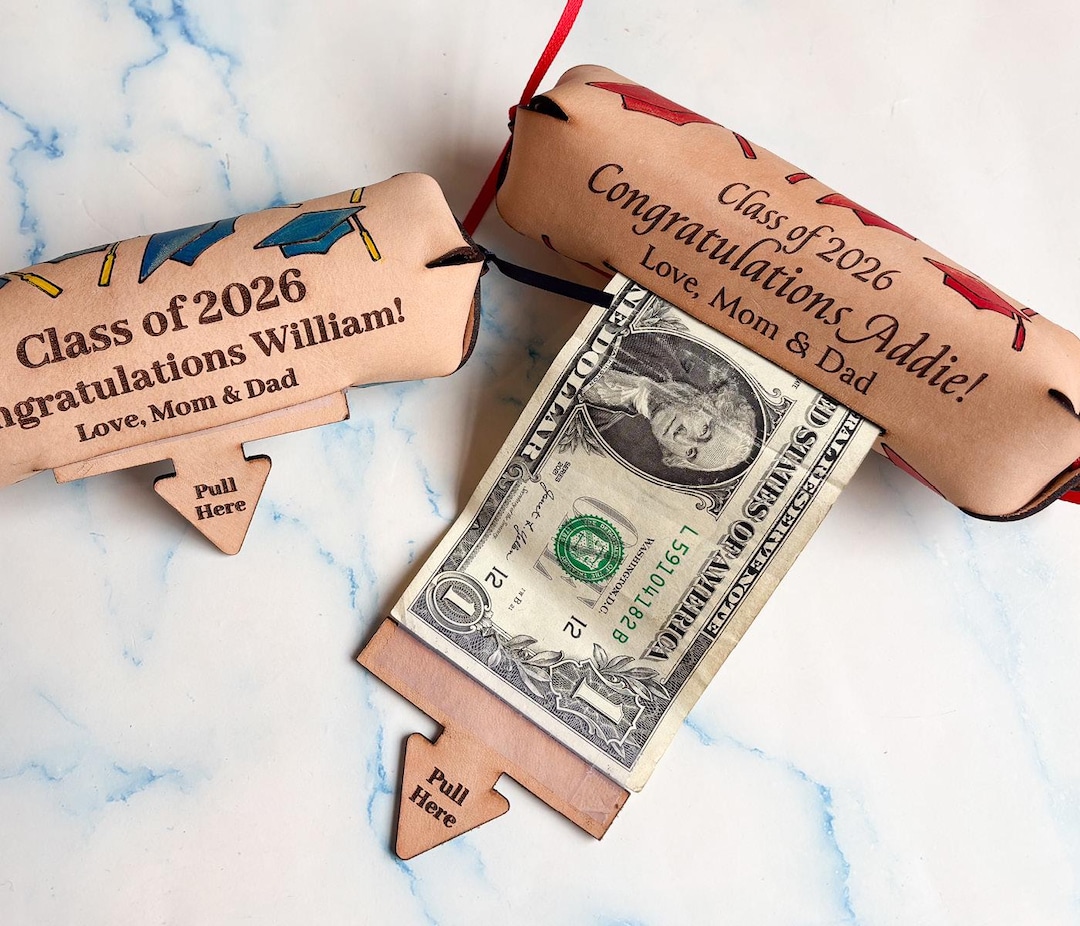 Personalized Graduation Money Pull Out Pouch, Creative Way to Gift Cash ...