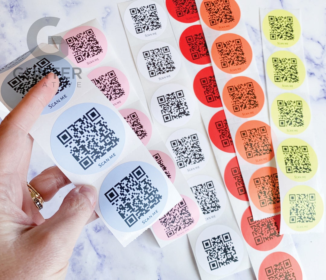Custom 2” QR Code Stickers, QR Labels for Packaging, Parties, Advertising - Etsy