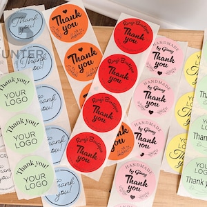 Custom Thank You STICKERS, Packaging Sticker, Choose and Customize a ...