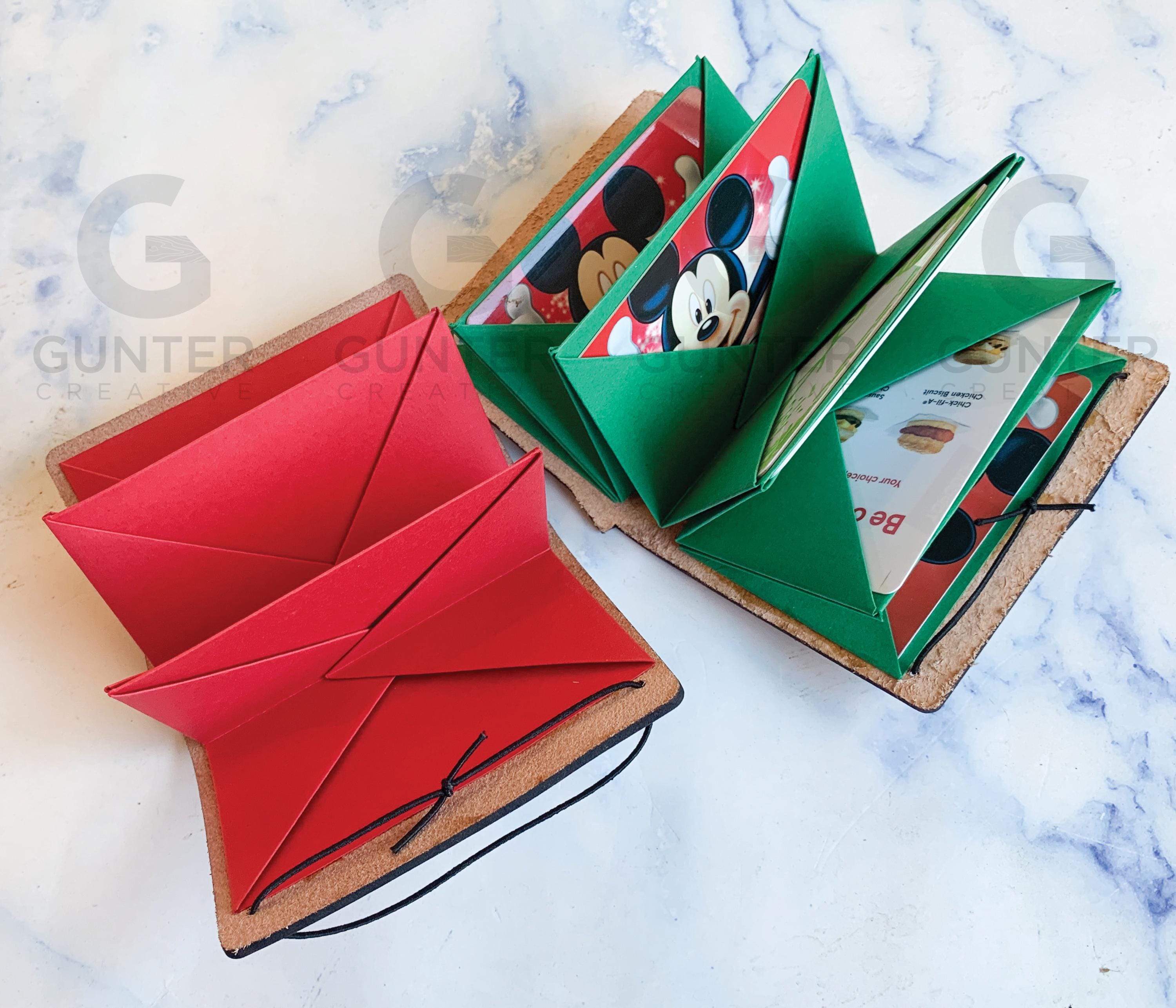 Santa Card Wallet, Leather Gift Card Holder for Christmas, Santa Nice ...
