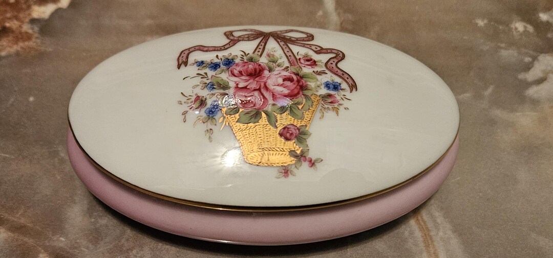A Limoges Castel France Porcelain Trinket Box - Etsy