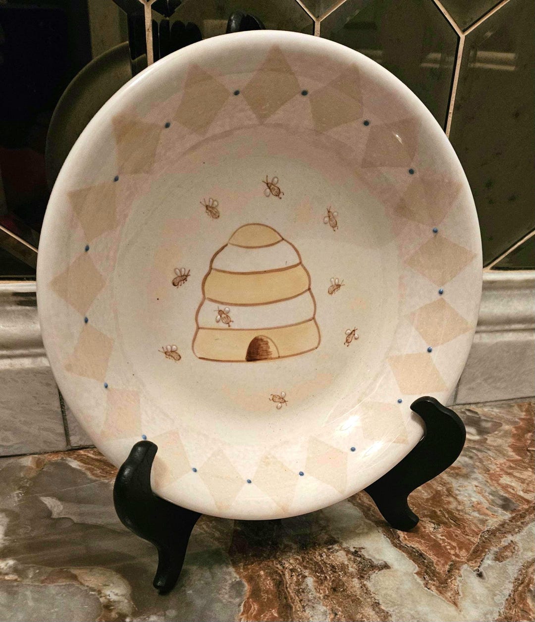 Beehive Ceramic Pasta Bowl - Block Basics 1999 Design - Etsy