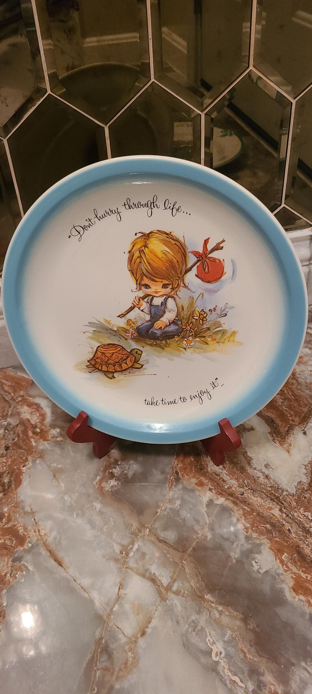 Vintage Gigi Collector Plate "don't Hurry Through Life... Take Time to ...