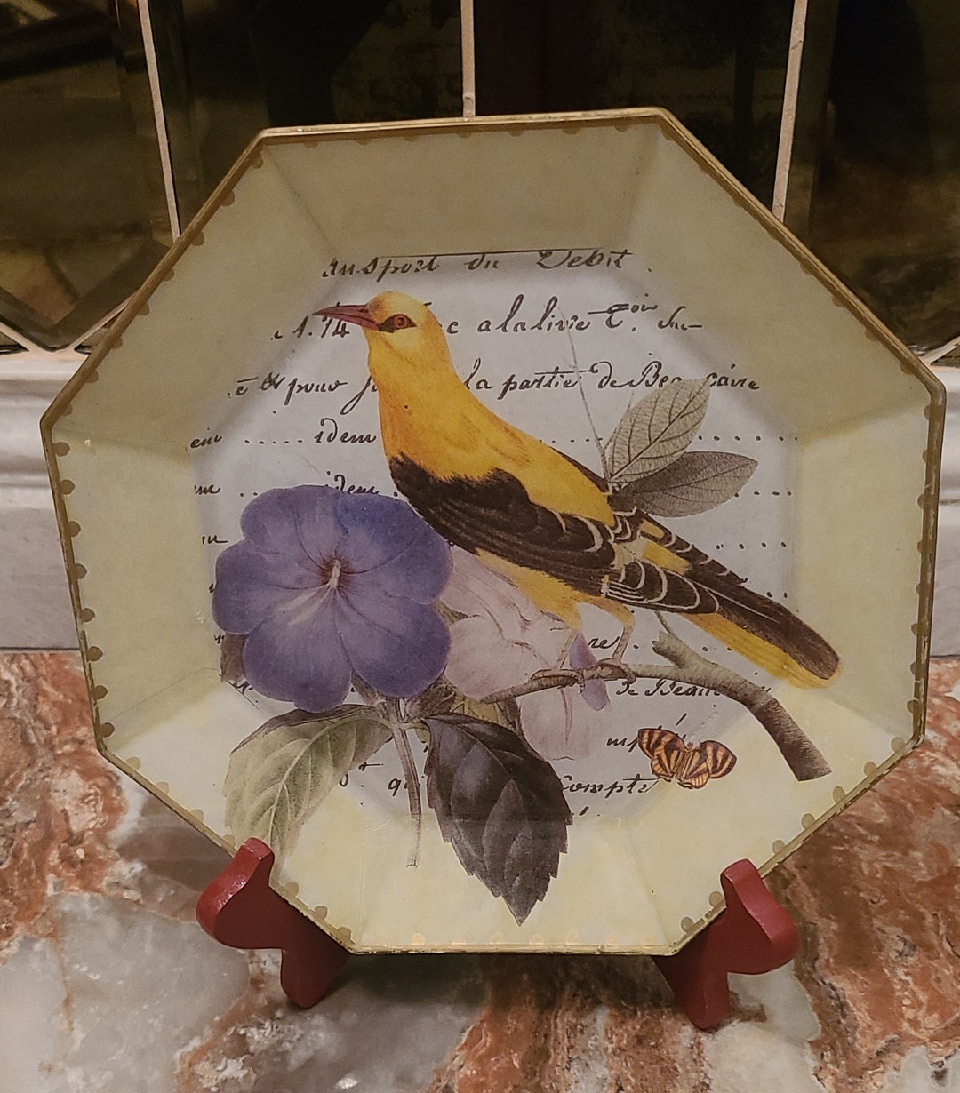 Moonlight Interiors Decoupage Glass Plates - Etsy