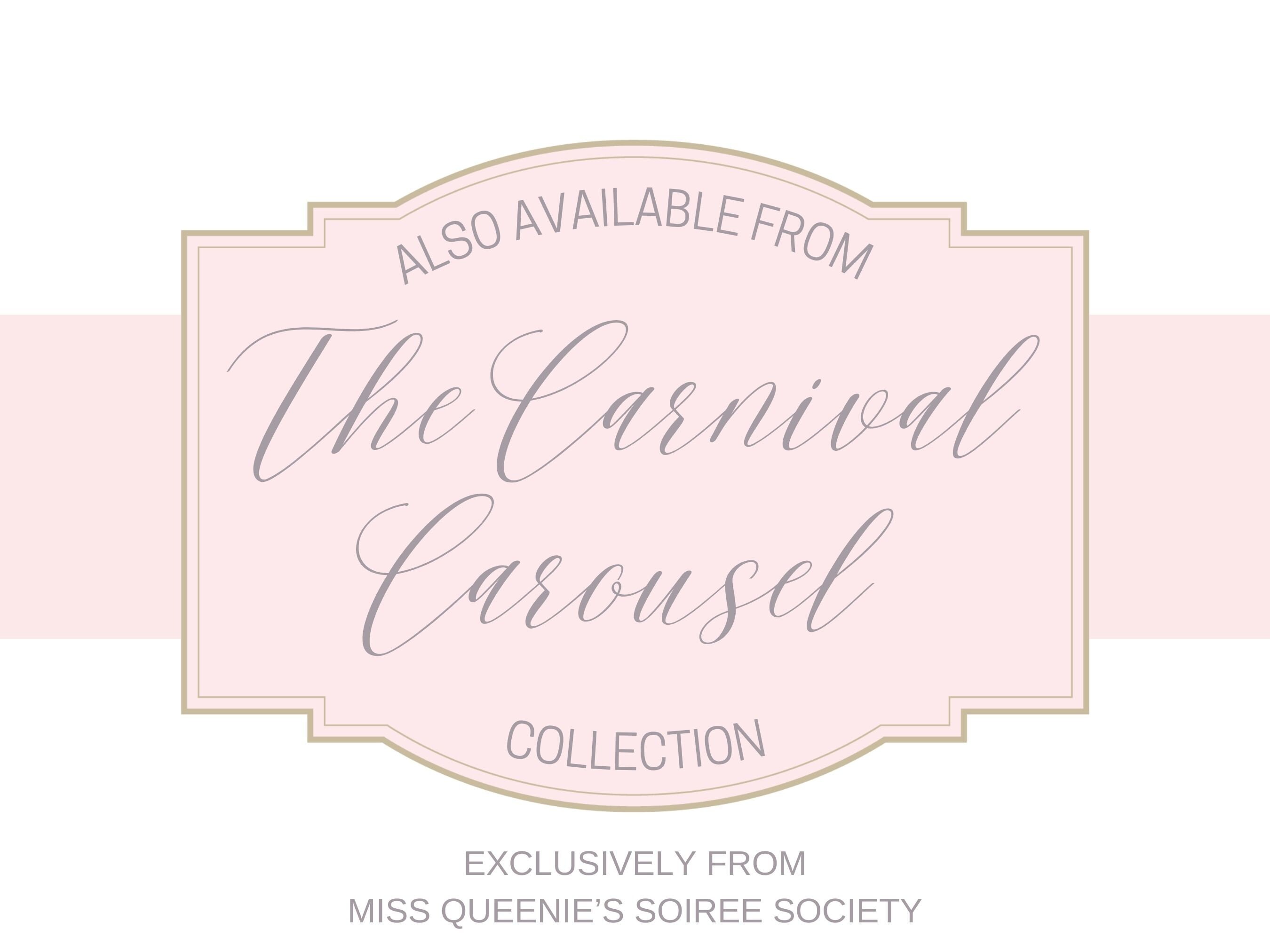 Carnival Carousel Birthday Favor Tags, Favor Sticker, First Birthday ...