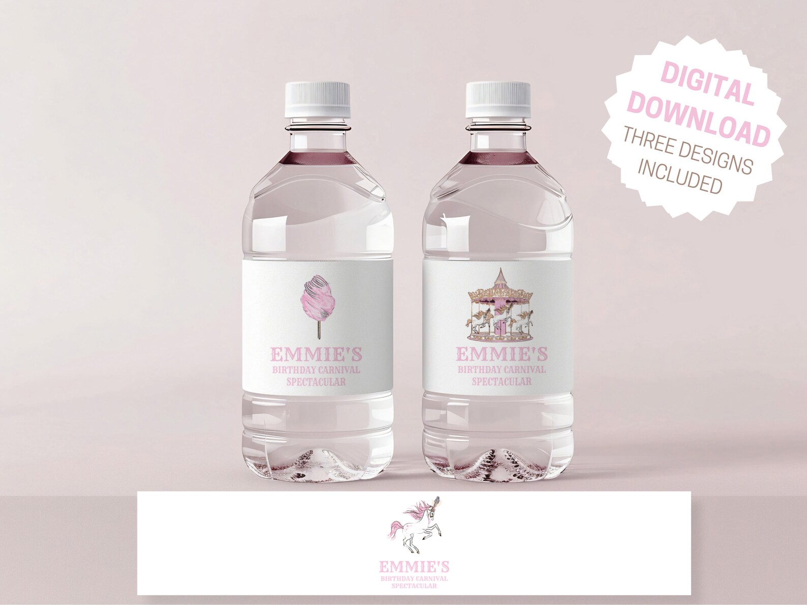 Editable Carnival Carousel Welcome Sign, Carnival Carousel Sign, Pink ...