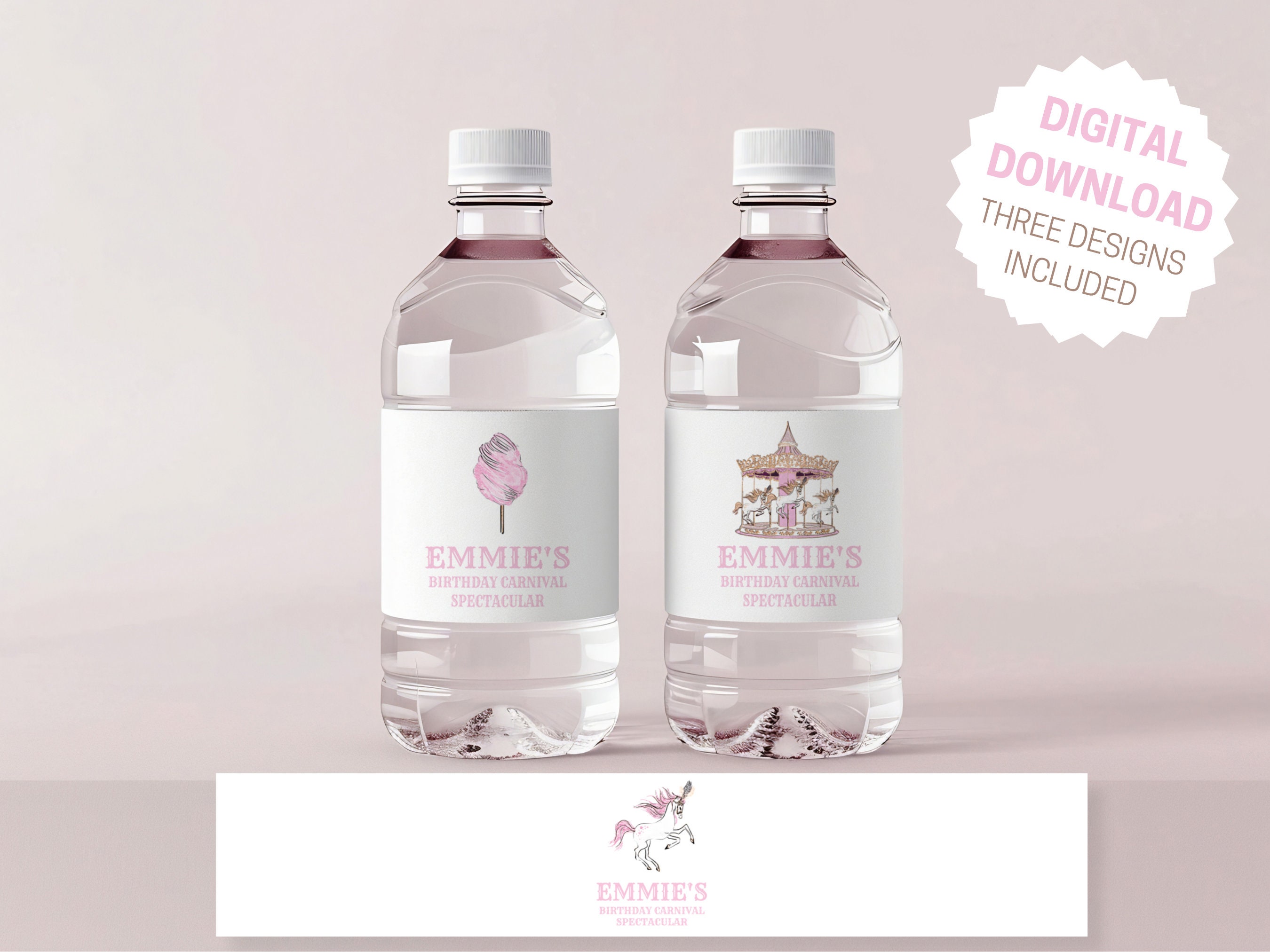 Editable Carnival Carousel Welcome Sign, Carnival Carousel Sign, Pink ...