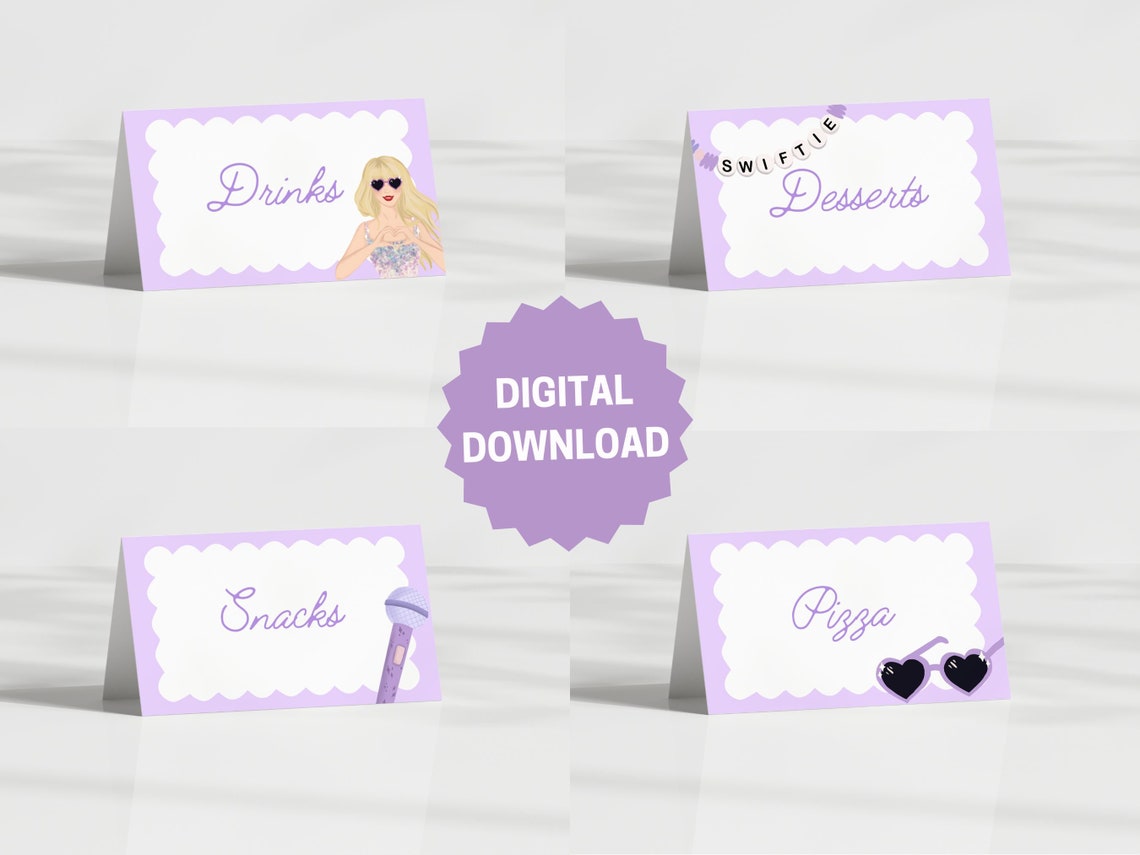 Taylor Swift Birthday Favor Tags, Favor Sticker, Swiftie Party, Taylor ...