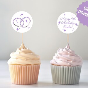 Taylor Swift Birthday Cupcake Toppers, Swiftie Birthday Party, Eras ...