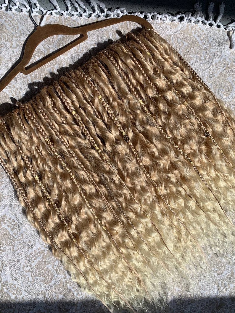 Synthetic Crochet Dreads Extends Light Blond Ombre, Full Boho Set 55 DE ...