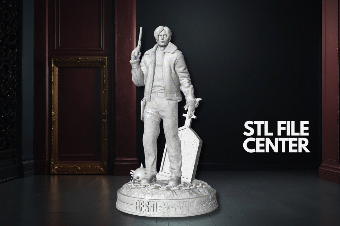 Leon Scott Kennedy Resident Evil 3D STL Files High Quality 3D Printer ...