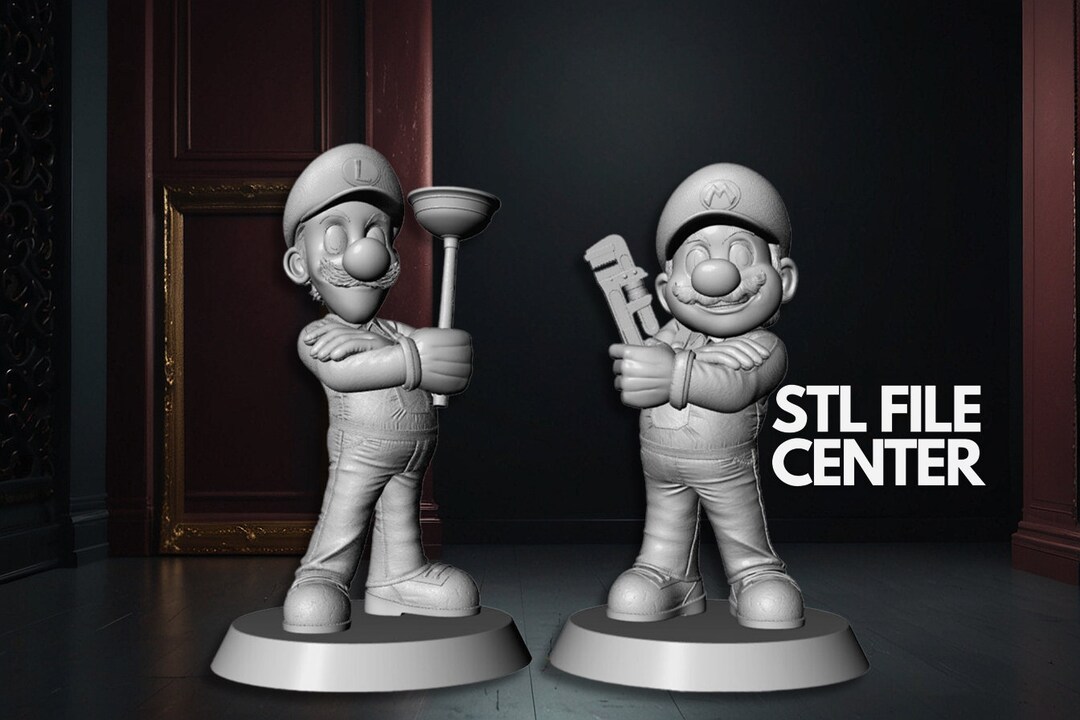 Super Mario 3D STL Files High Quality 3D Printer STL File, 3D Digital ...