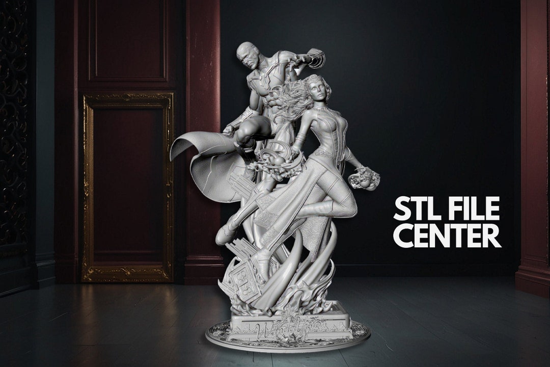 Wanda With Vision 3D STL Files High Quality 3D Printing Files 3D STL ...