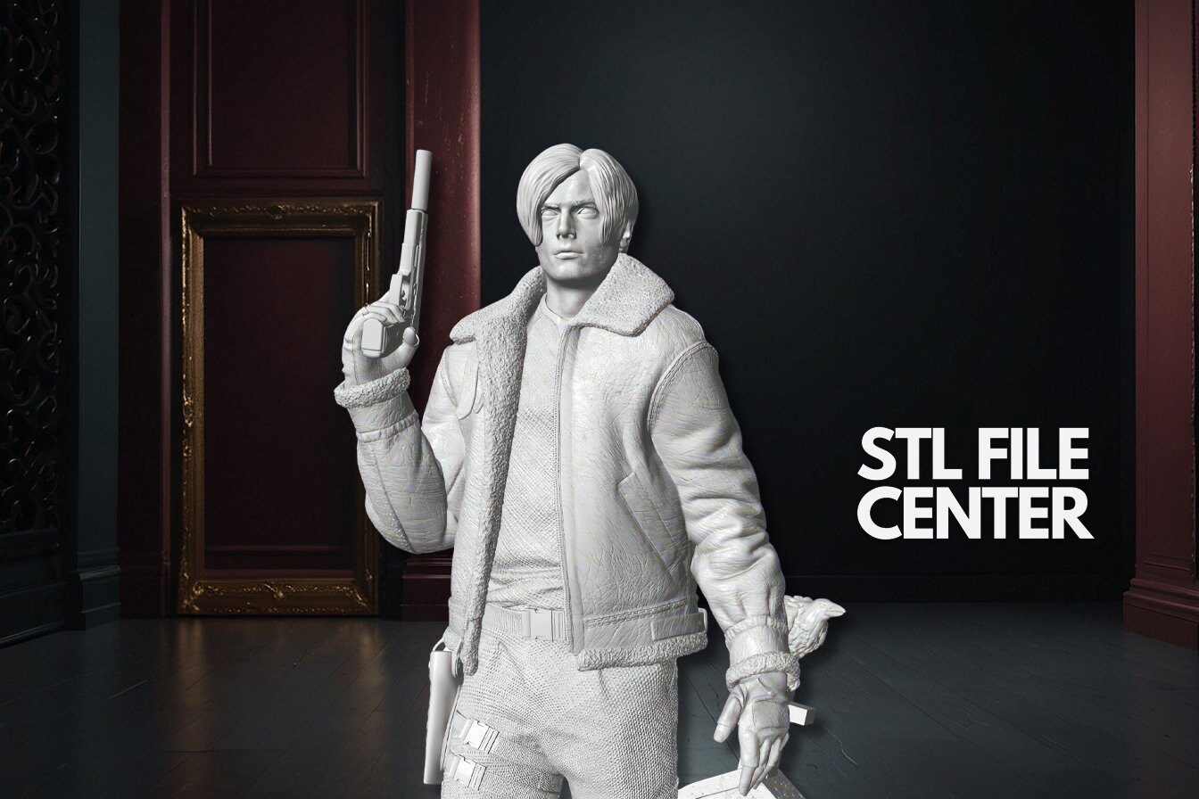 Leon Scott Kennedy Resident Evil 3D STL Files High Quality 3D Printer ...
