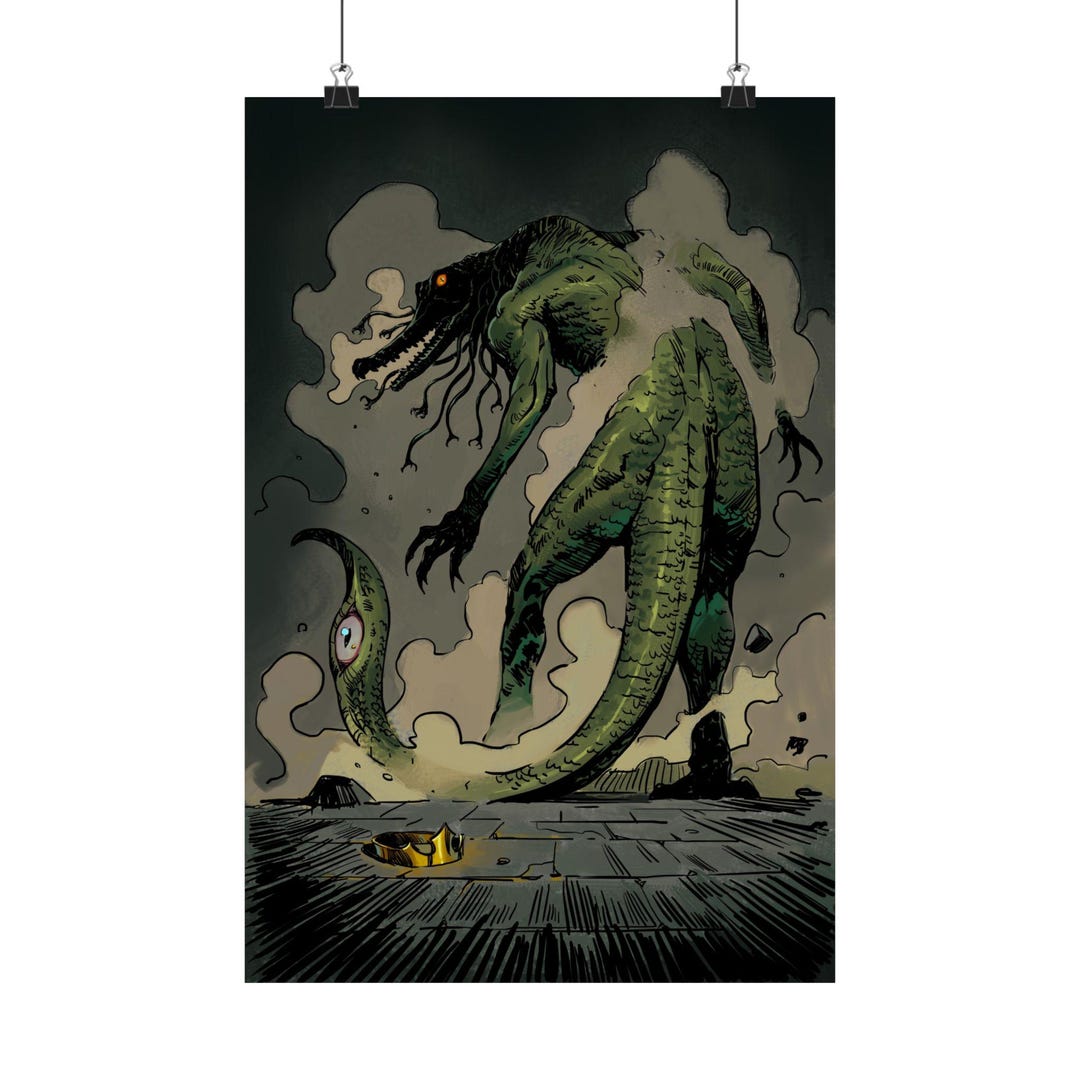 The True Form - Creepy Creature Matte Vertical Poster, Wall Art, Horror ...
