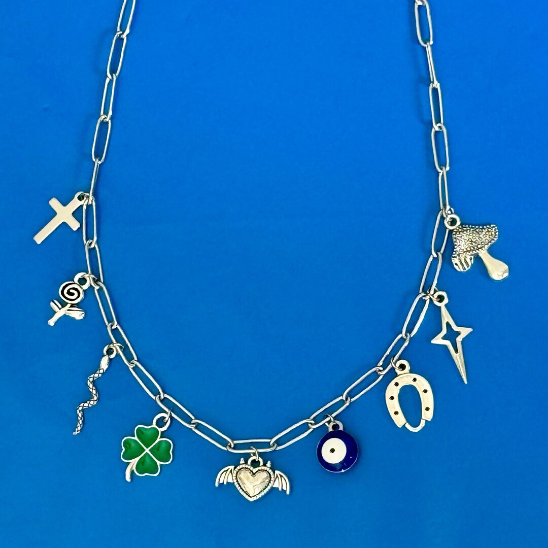 Build Your Own Charm Necklace Silver , Custom Charm Necklace , Make ...
