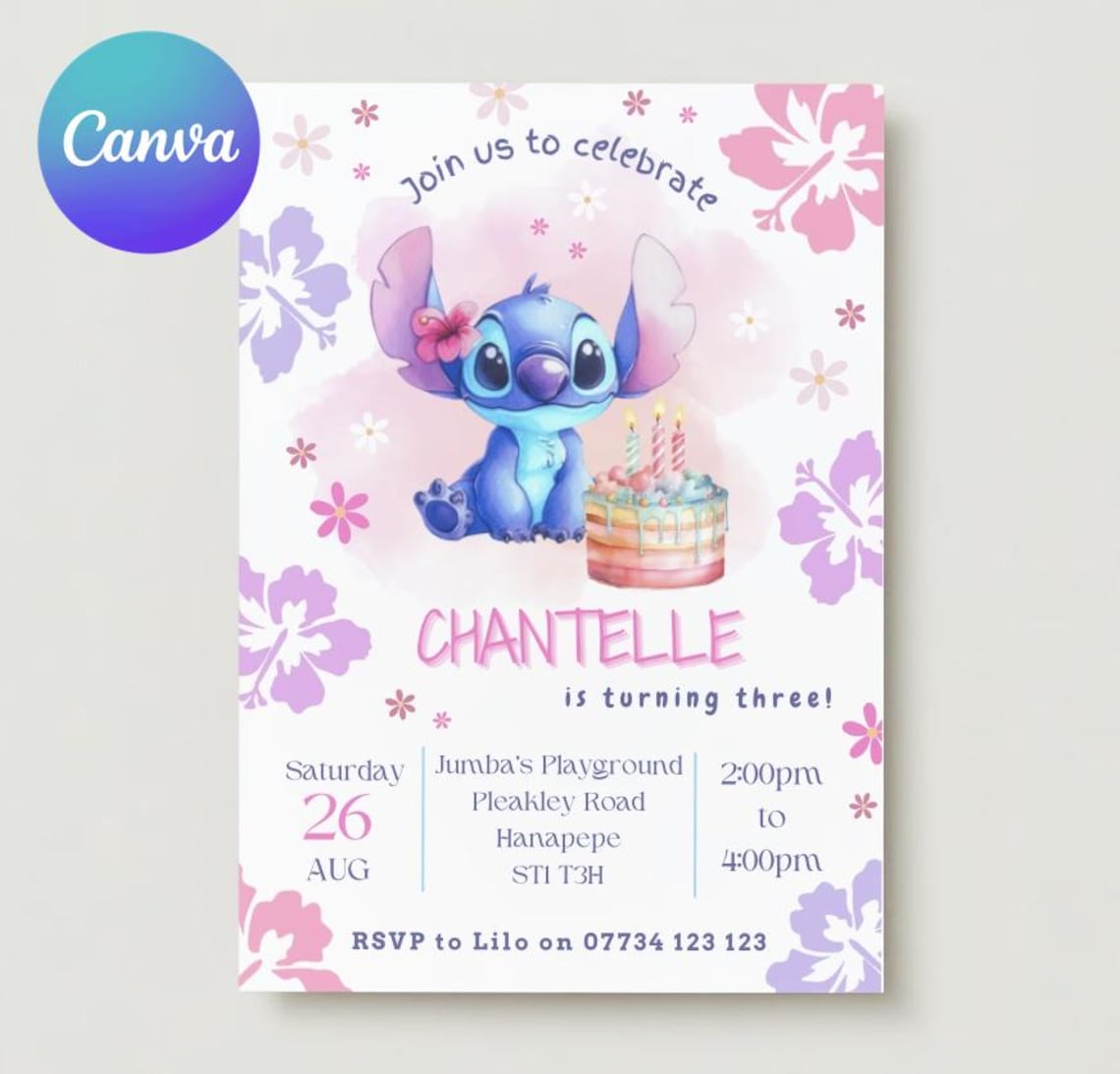 Stitch Invitation, Stitch Birthday Invitation, Lilo and Stitch, Lilo ...