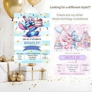 Stitch Invitation, Stitch Birthday Invitation, Lilo and Stitch, Lilo ...