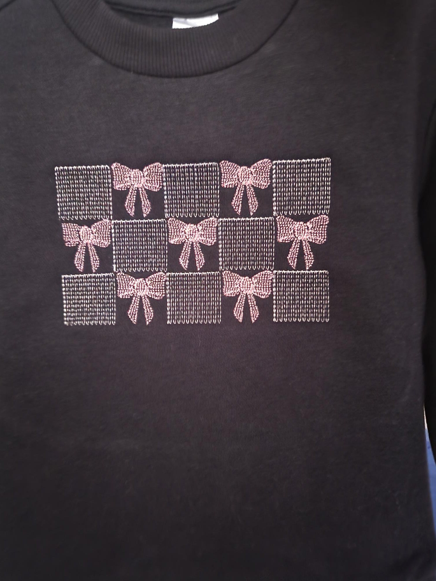 Bow Checked Machine Embroidery Design Bow Embroidery File Checked ...