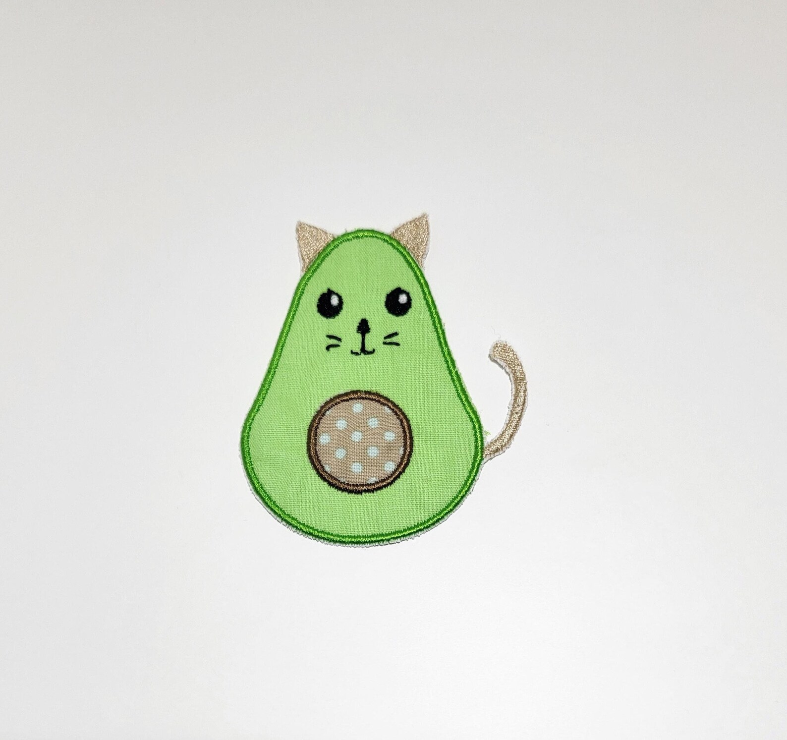 Avocado Cat Applique Machine Embroidery Design Cute Cat Cute Avocado ...