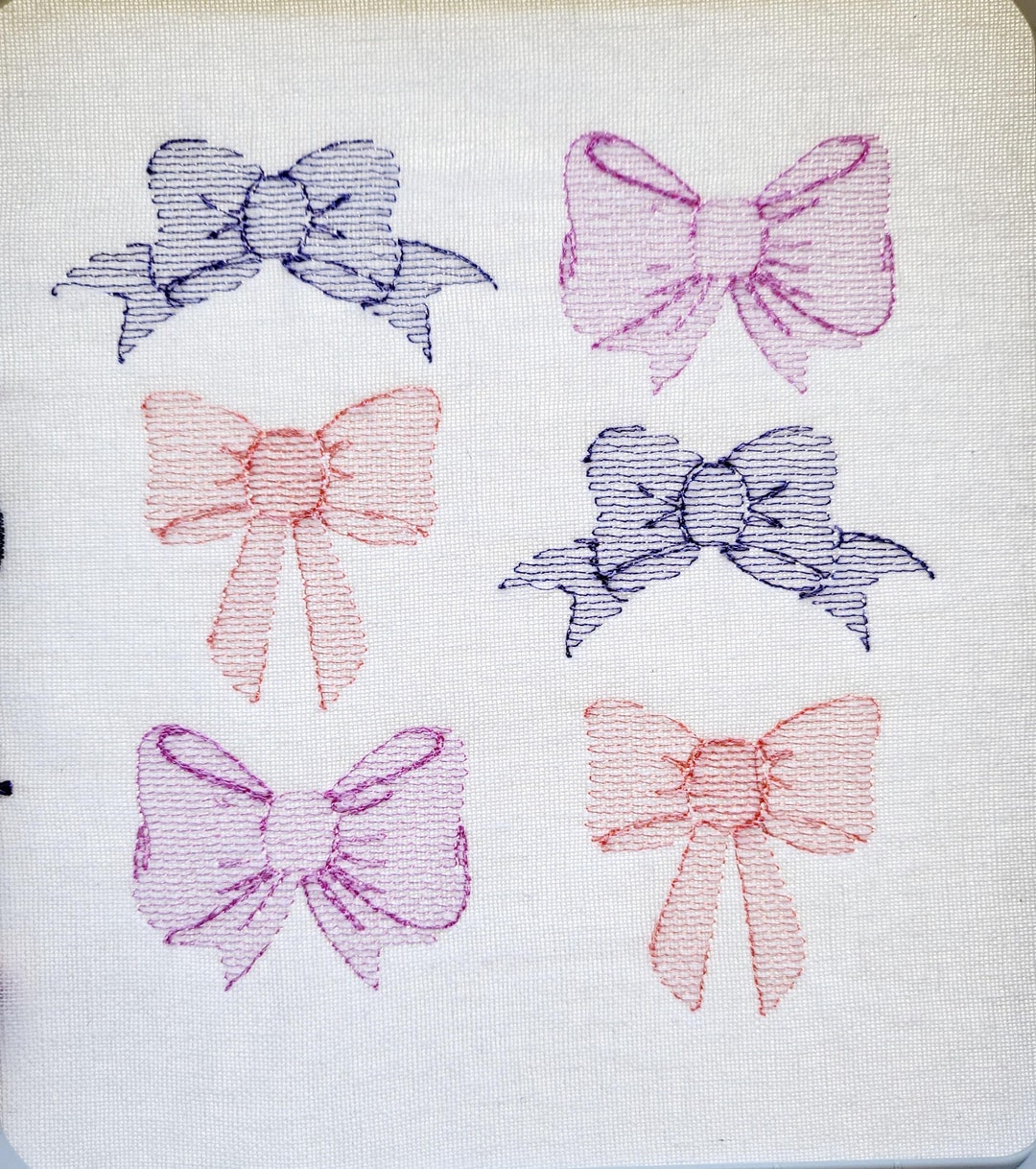 Bow Machine Embroidery Design Bow T-shirt Design Cute Girls Bow ...