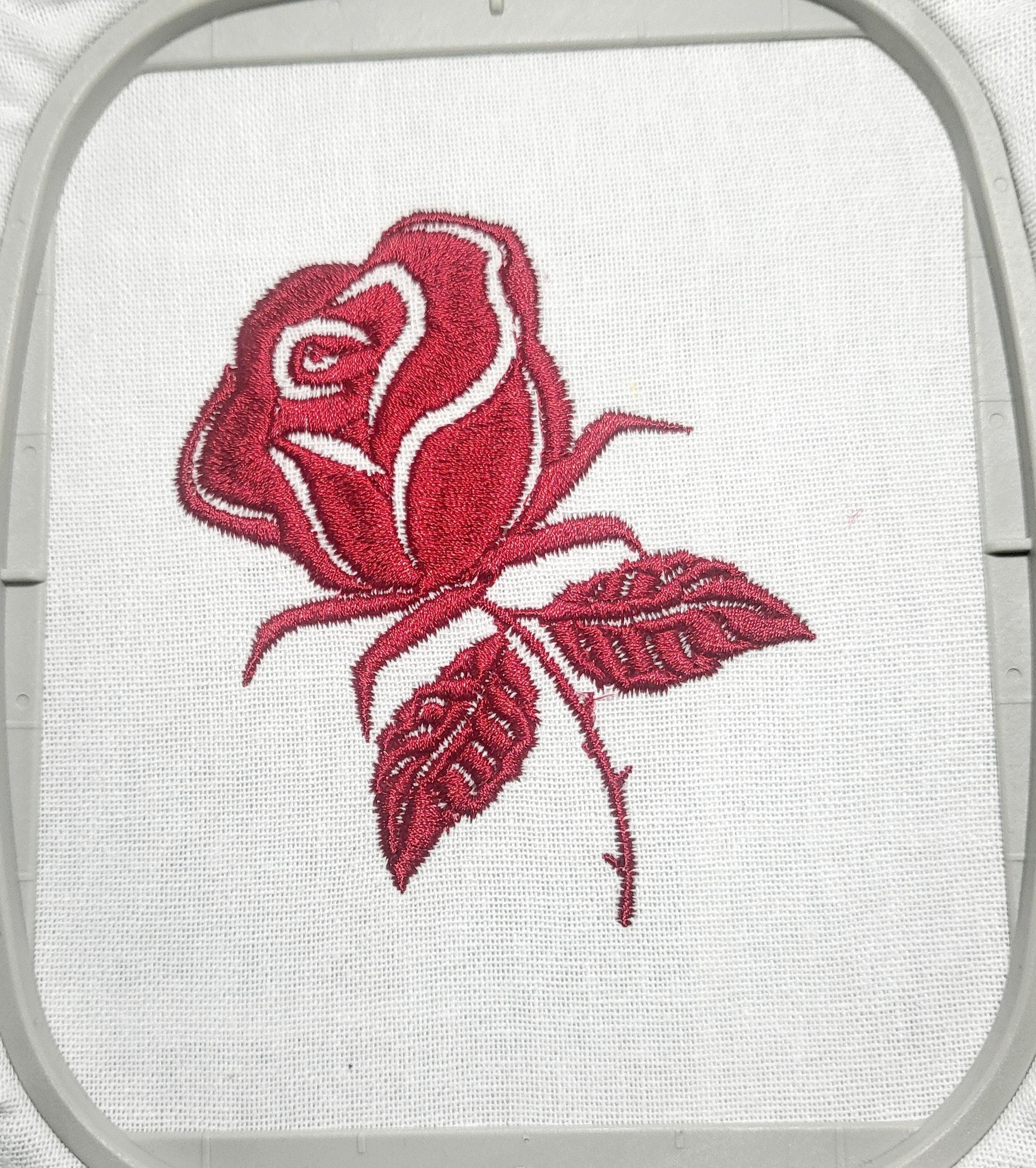 Black Rose Flower Machine Embroidery Design Rose Embroidery Design ...