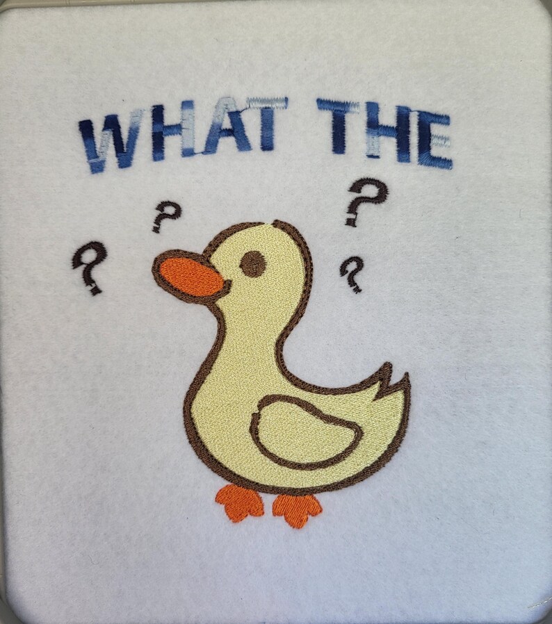 What the Duck Machine Embroidery Design Cute Duck Embroidery Design ...