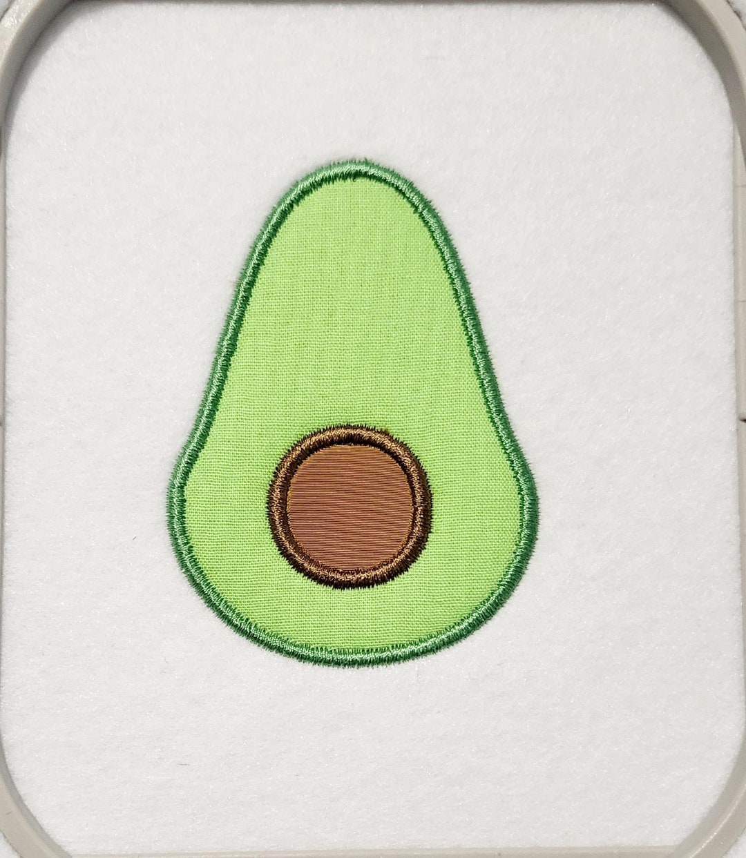 Avocado Half Applique Machine Embroidery Design Mini Cado Avocado Cute ...