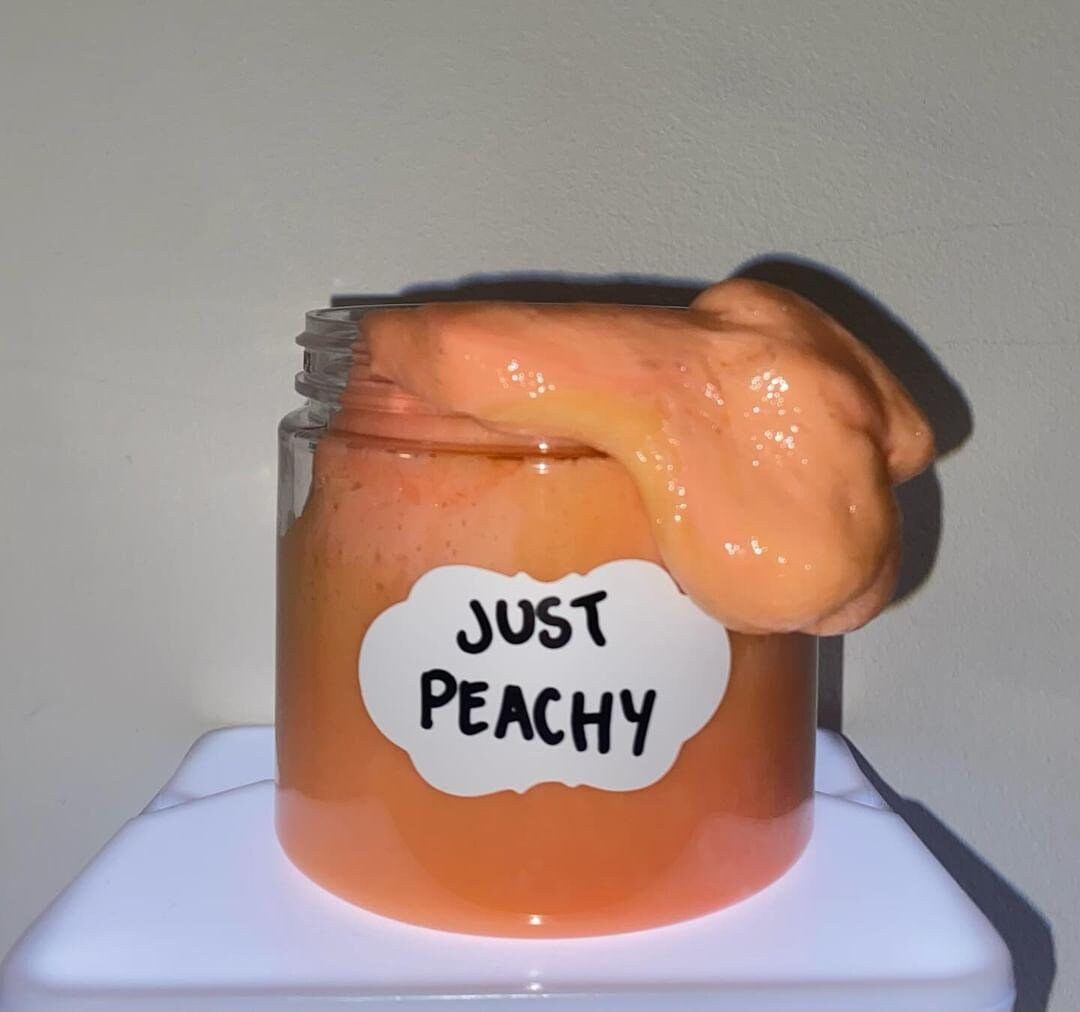 Peach Slimes Fluffy/butter Slime Peach Scented and Coloured Gift Idea ...