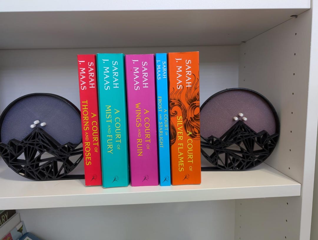 ACOTAR: Symbol of the Night Court Bookends - Etsy