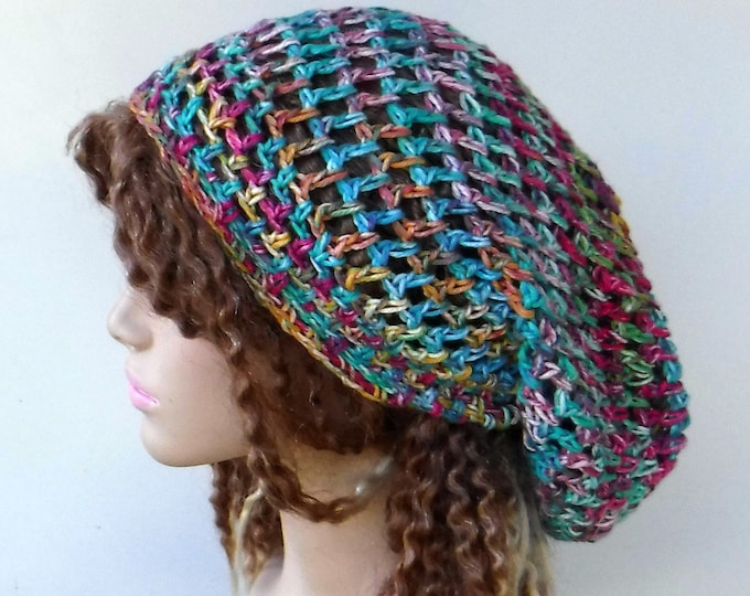 Slouchy Beanie in 16 Colors Custom Variegated Cotton Snood - Etsy