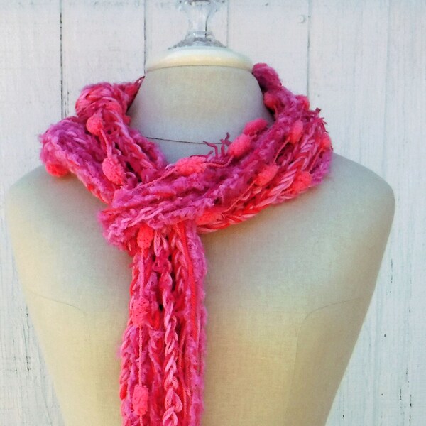 Pink Neck Scarf - Etsy