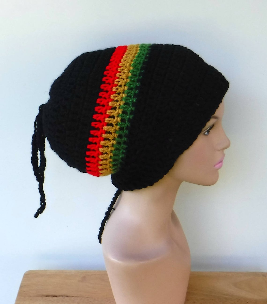 2 in 1 Dread Tube or Slouchy Hat, Dreadlocks Beanie With Open Back ...