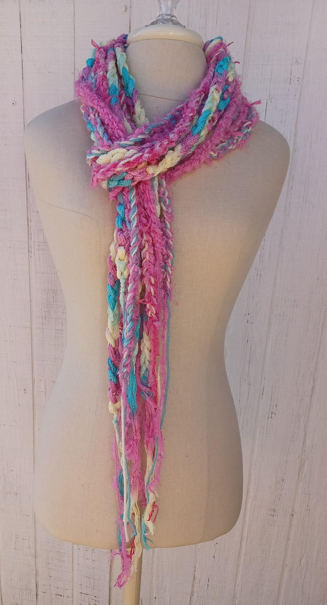 Icecream Parlor Scarf Women/ooak Women Crochet Spring Scarf Women ...