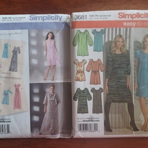 SEWING Lot of 4 Plus Size Summer Dress Patterns/simplicity Dress ...
