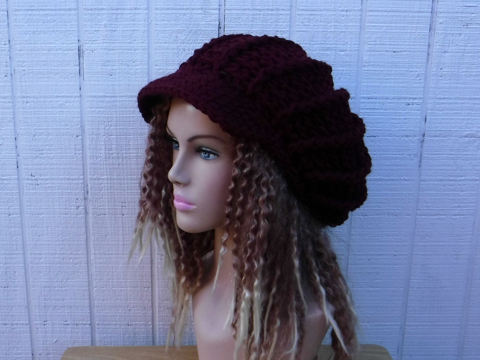 Soft Poofy Newsboy Hat Women 32 Colors Available/visor Beanie Hat ...
