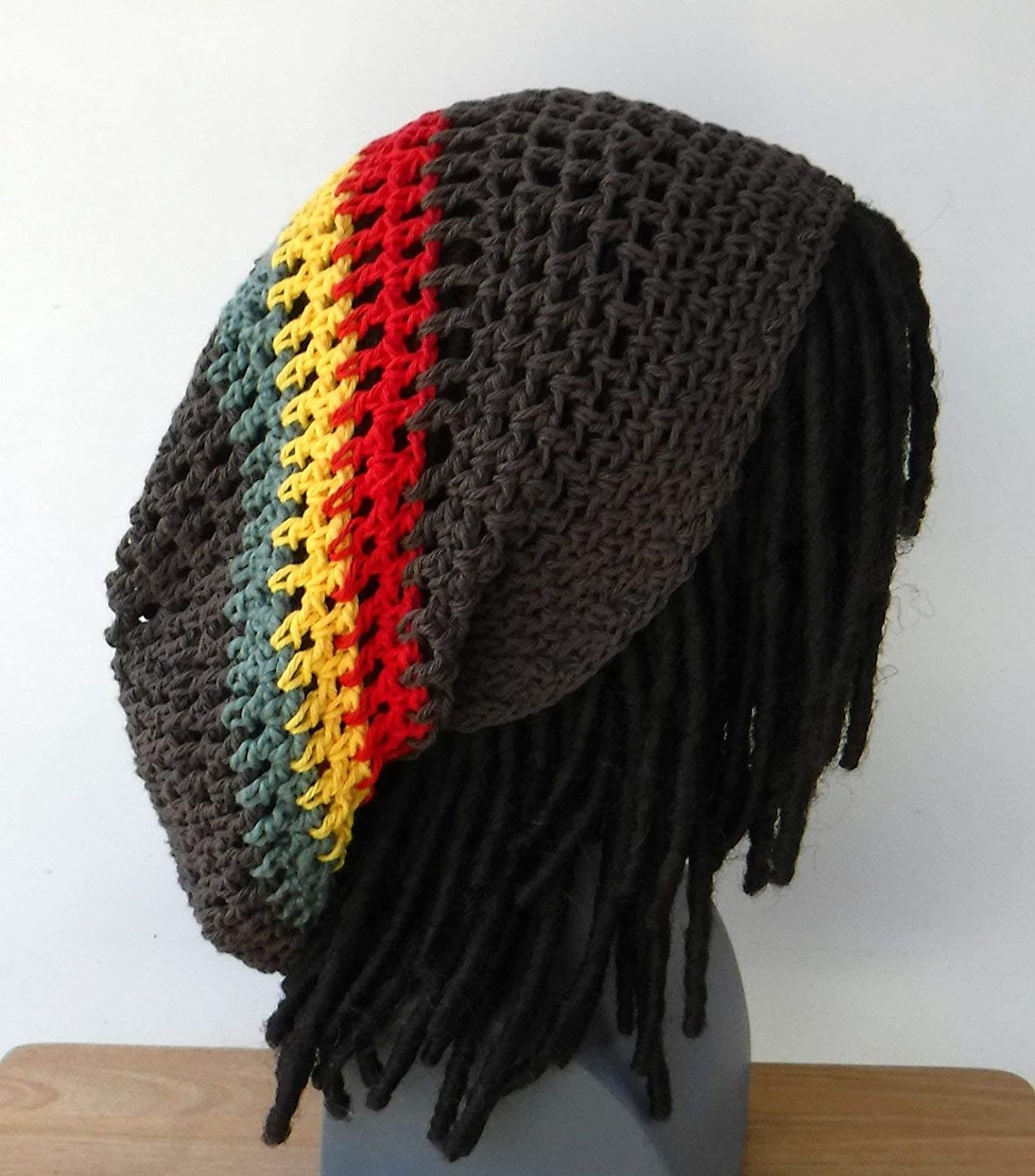 Cotton Slouchy Hat/handmade Dread Hat Dreadlocks Beanie Brown | Etsy