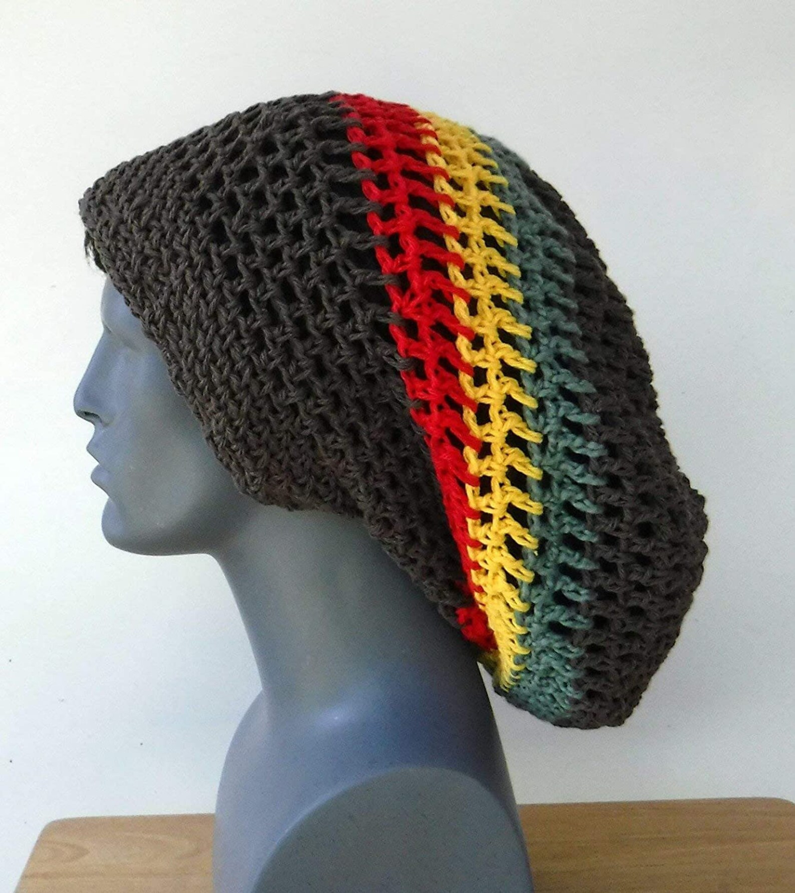 Cotton Slouchy Hat/handmade Dread Hat Dreadlocks Beanie Brown | Etsy