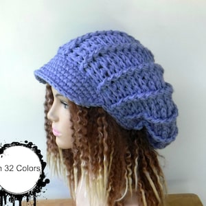 Poofy Newsboy Hat Women Available in 32 Colors/visor Beanie Hat/custom ...