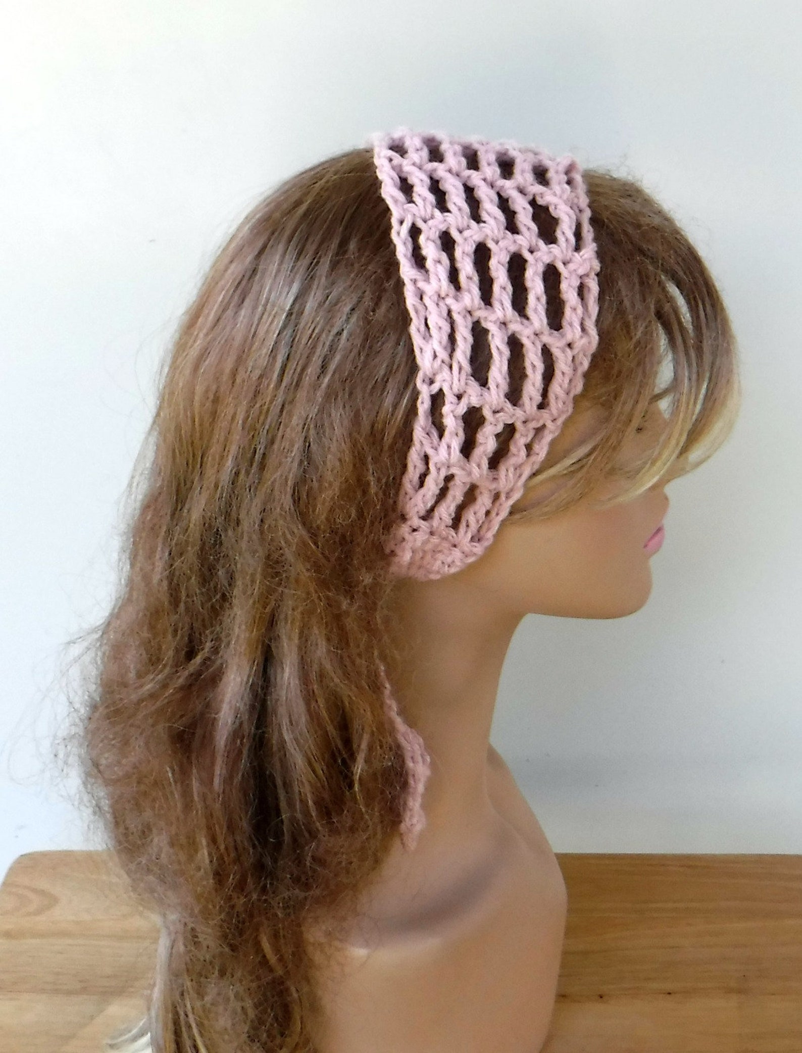 Light Rose Pink Dread Headband Dreadband Head Hair Band Wrap | Etsy