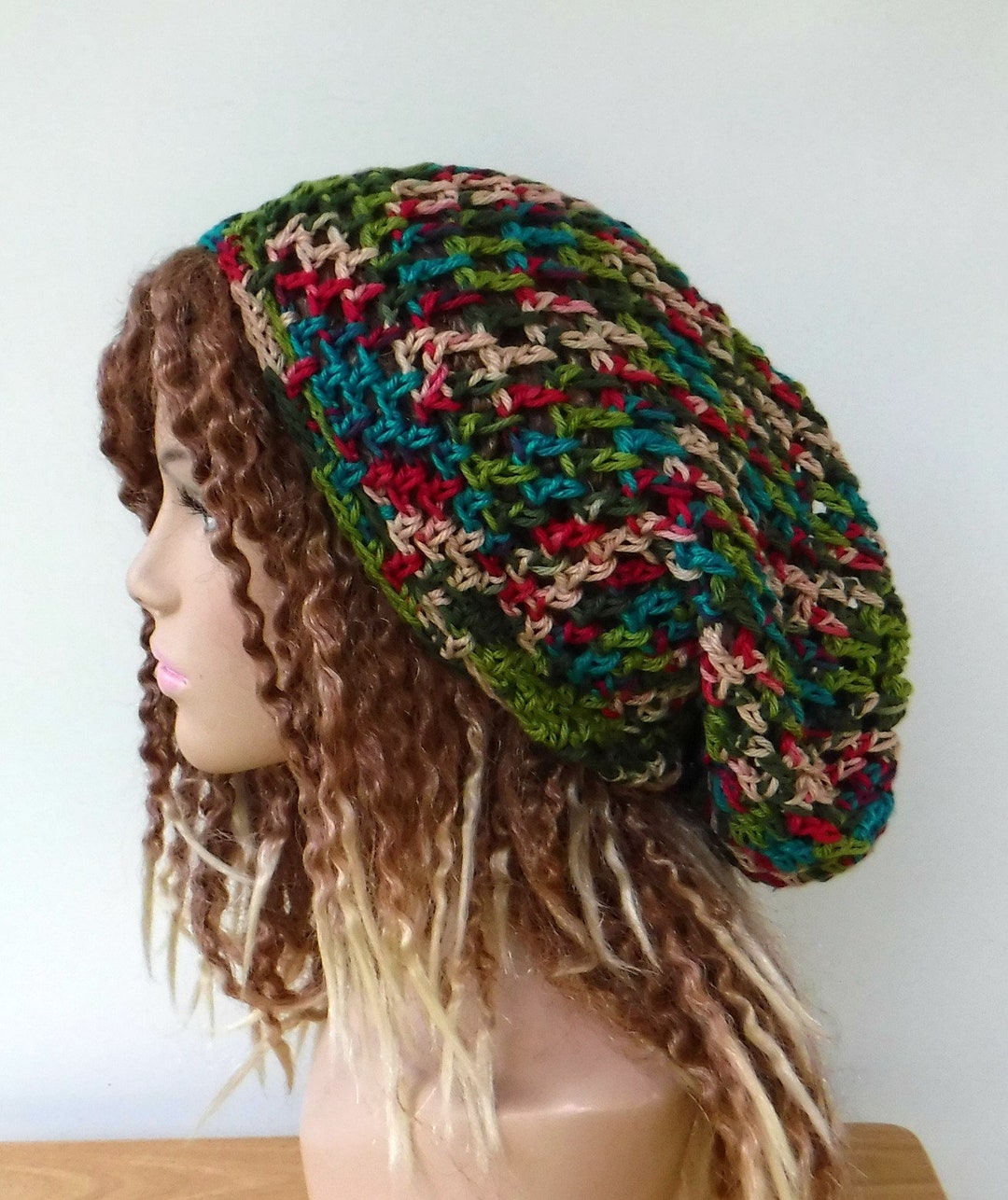Slouchy Beanie in 16 Colors Custom Variegated Cotton Snood - Etsy