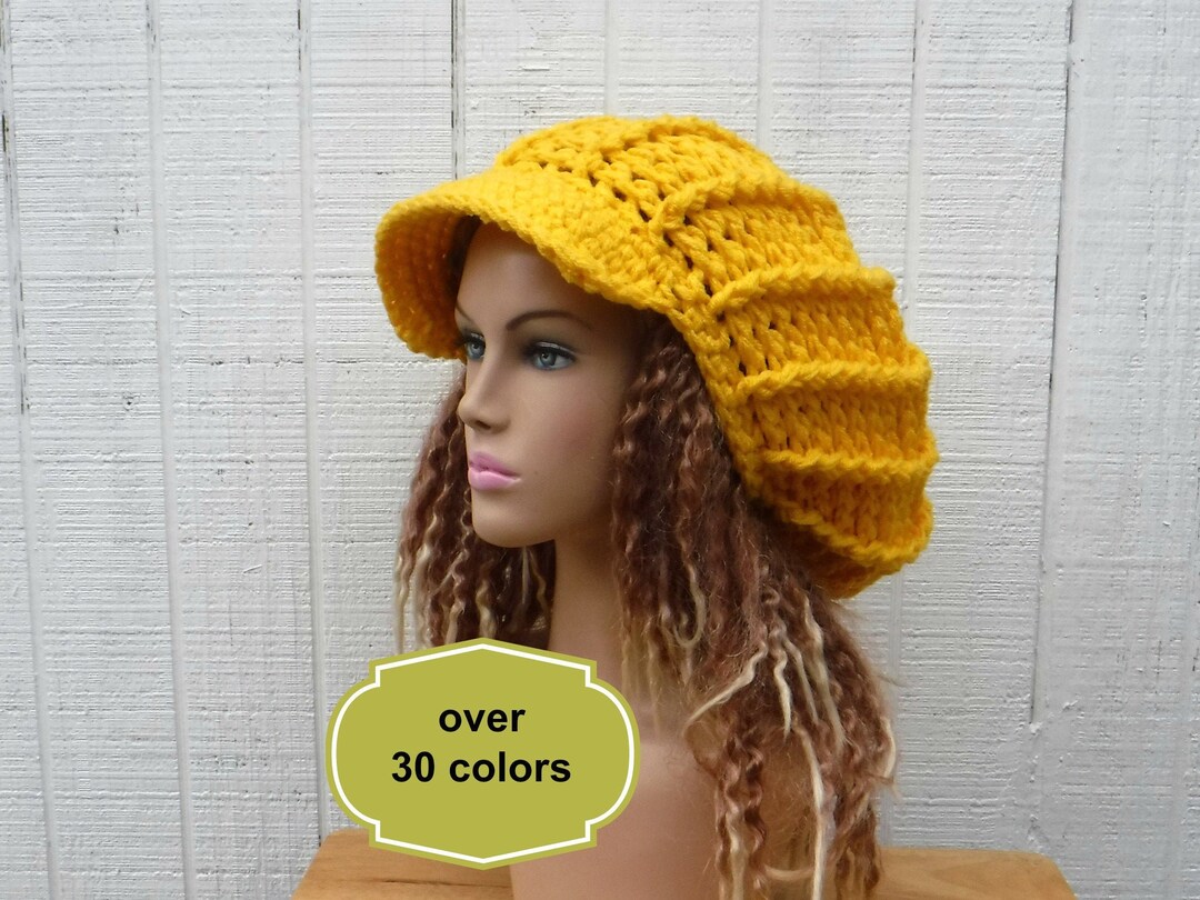 Soft Poofy Newsboy Hat Women Choose From 32 Colors/visor Beanie Hat ...