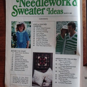 NEEDLEWORK Craft Lot of 4 Vintage 1980s Knitting Crochet Sewing Cross ...