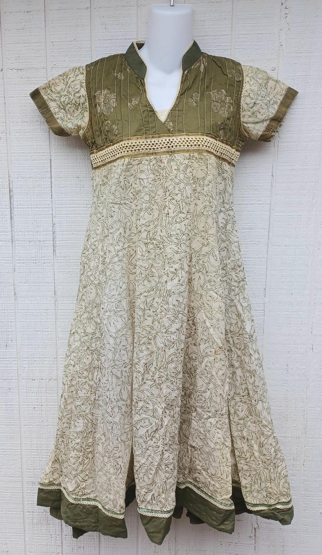 Indian Vintage Diya Cotton Dress Women Teen Girl/xs S Small Indian ...