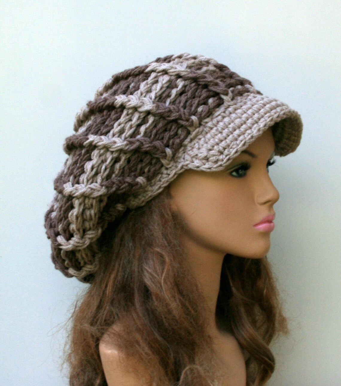 Instant Download PDF Pattern Newsboy Hat/poofy Ribbed Slouchy Beanie ...
